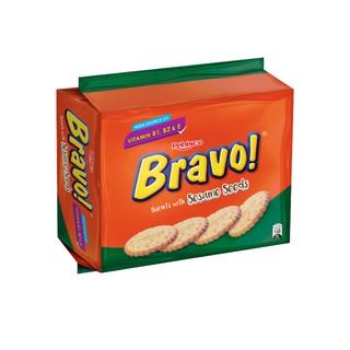 Rebisco Bravo Plain Biscuits with Sugar and Sesame Seeds 31G X 10Pcs ...