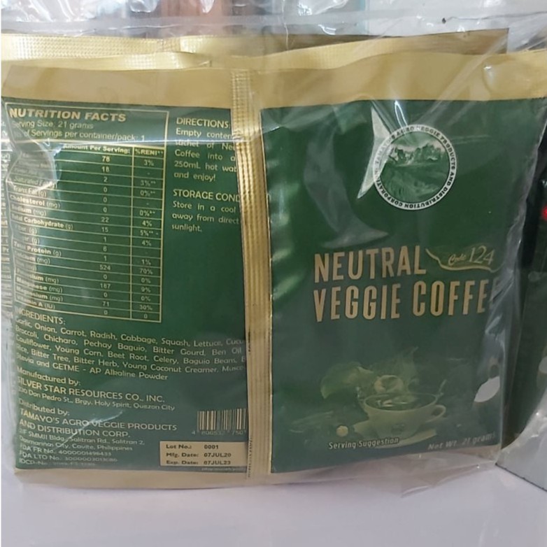 124 in 1 Veggie Coffee (pack 10 sachet) | Shopee Philippines