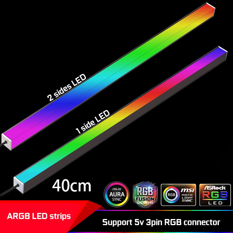 40cm 5v 3pin ARGB LED strips high density computer decor | Shopee ...