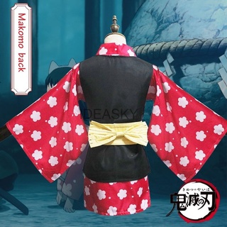 Anime Demon Slayer Kimetsu no Yaiba Makomo Cosplay Costume Women kids ...