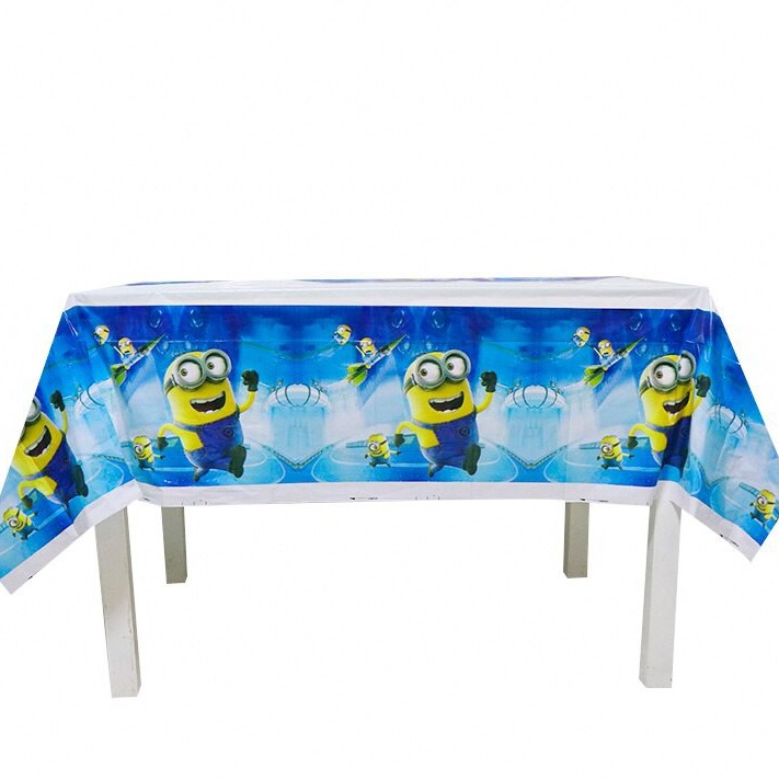 minions table cover tablecloth for long table 6people for birthday ...