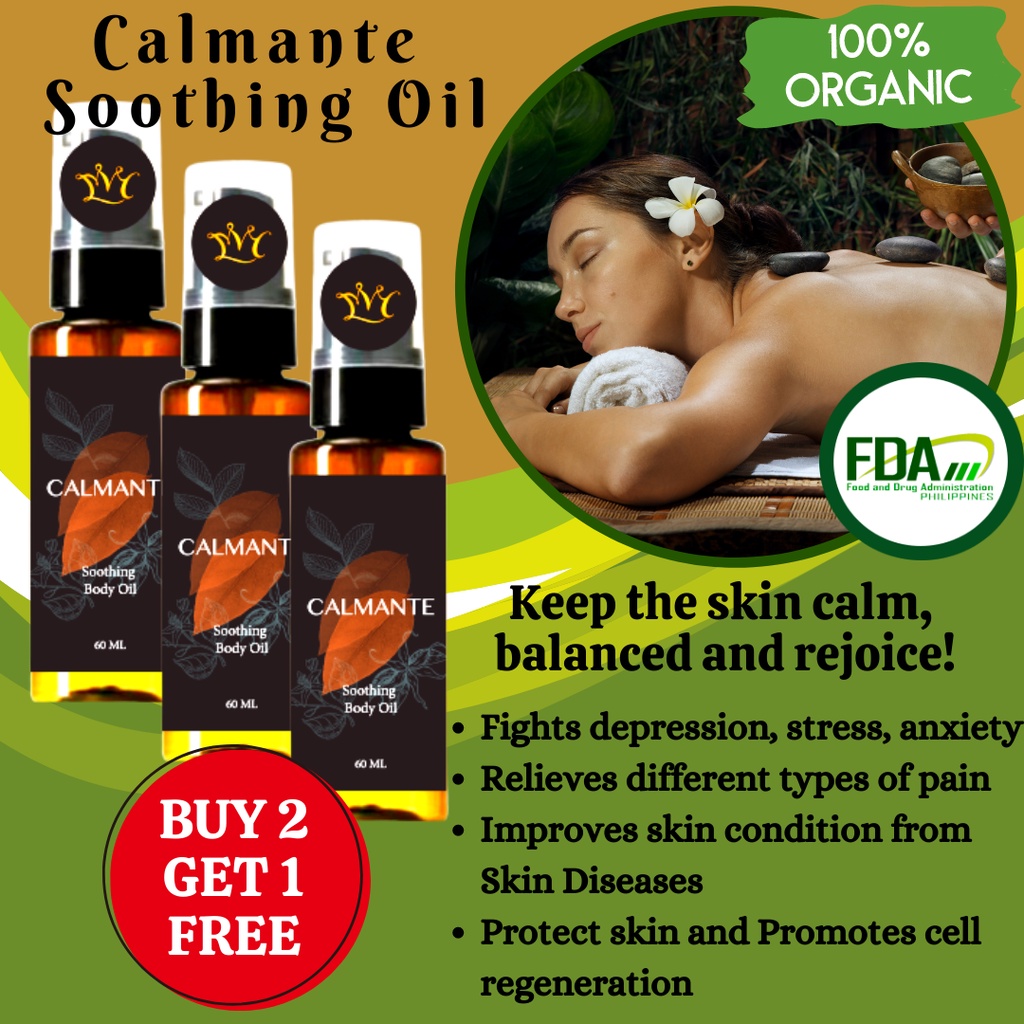 Calmante Soothing Body Oil 60ml ( Bundle of 3 bottles Limited time only ...