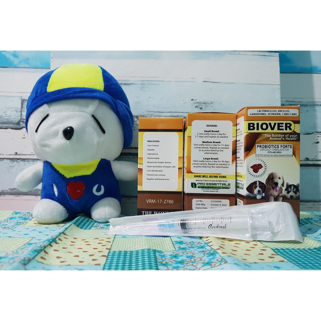 BIOVER PROBIOTICS FORTE for Pets and Birds 100ML with 1 Free Syringe ...