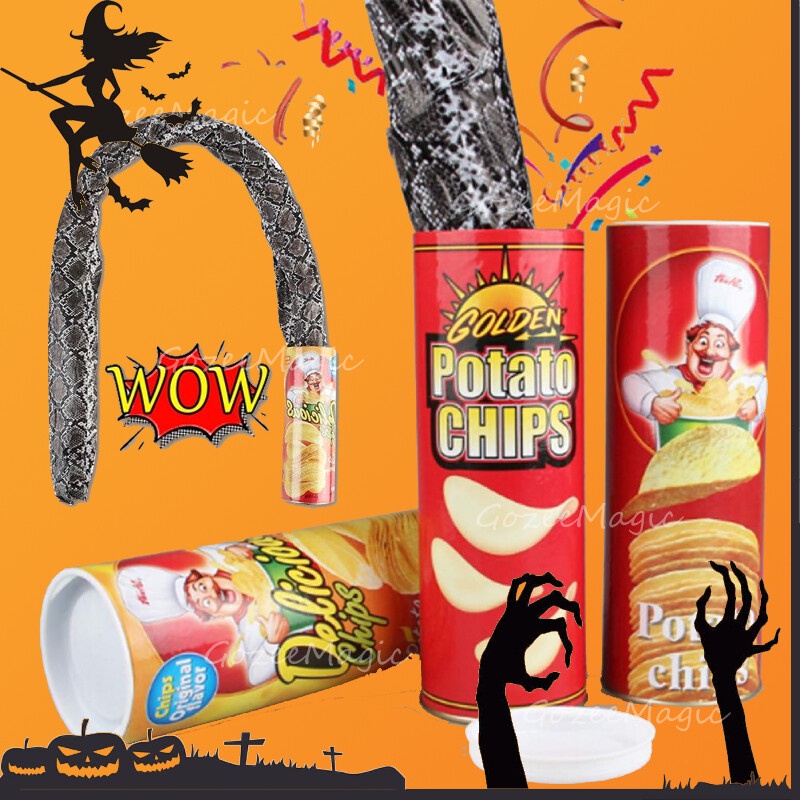 April Fools Prank Potato Chips Cans Snake Tricks Joke Scary Fries Play ...