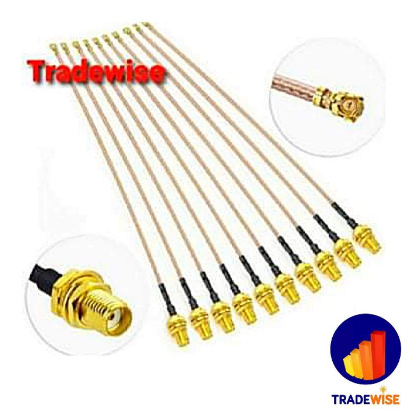 SMA Female to UFL RF Coax Cable Pigtail Mini-PCI 15cm (PLDT WIFI MODEM ...