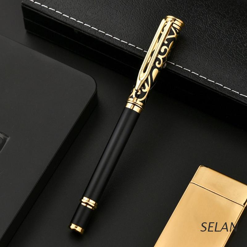 SEL Metal Signature Pen Refillable Roller Ball Pen Black Ink for Office ...