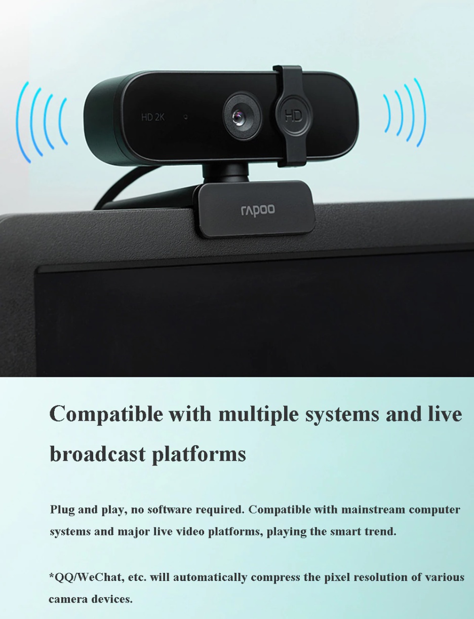 RAPOO C280 2K 1440P QHD WEBCAM | Shopee Philippines