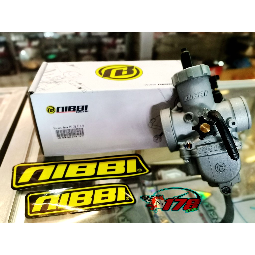 NIBBI street race carburetor 28MM round universal (orig) | Shopee ...