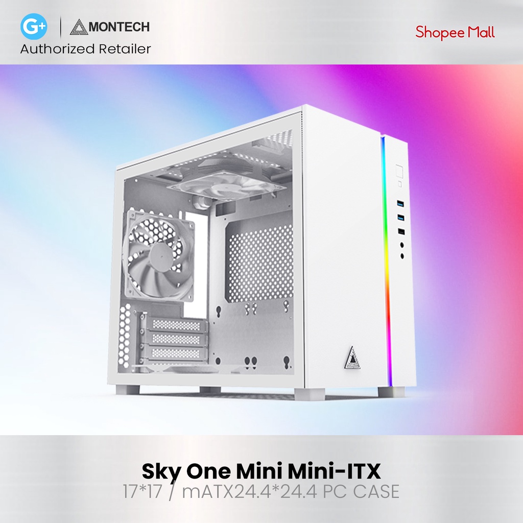 Montech Sky One Mini Mini-ITX 17*17 / mATX24.4*24.4 PC CASE | Shopee ...