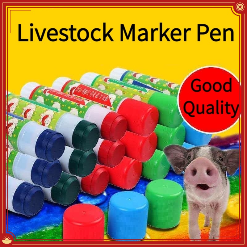 1 PCS Red/Green/Blue Pig Marker Crayon Pig Marker Pen Farm Animals ...