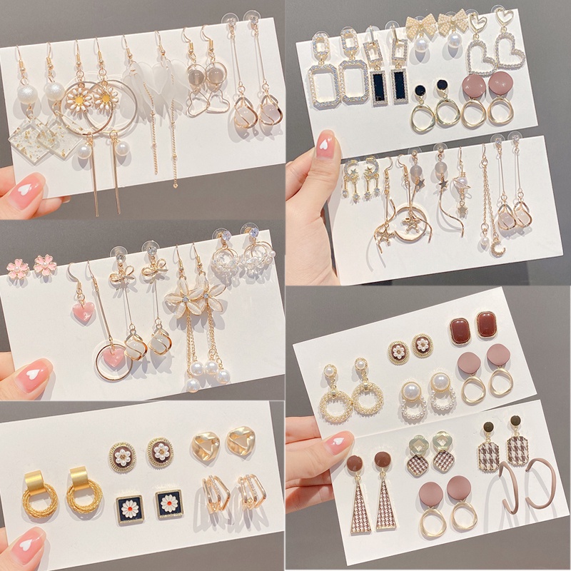 New Trendy Earrings Gold Fashion Premium Earring Set Classic Gold ...