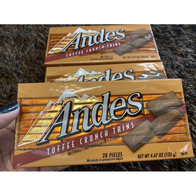 Andes Toffee Crunch Thins 4.67 oz 28 pcs made in USA | Shopee Philippines
