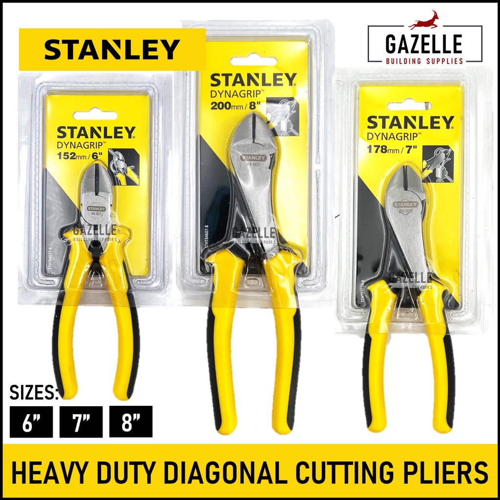 Stanley Heavy Duty Diagonal Cutting Pliers Maxgrip 4" 6" / 7" / 8" - 84 ...