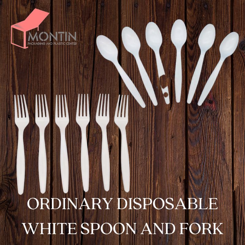 Ordinary White Disposable Spoon Fork (20pcs per pack) | Shopee Philippines
