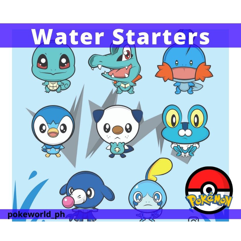 Water Type Pokemon Starters