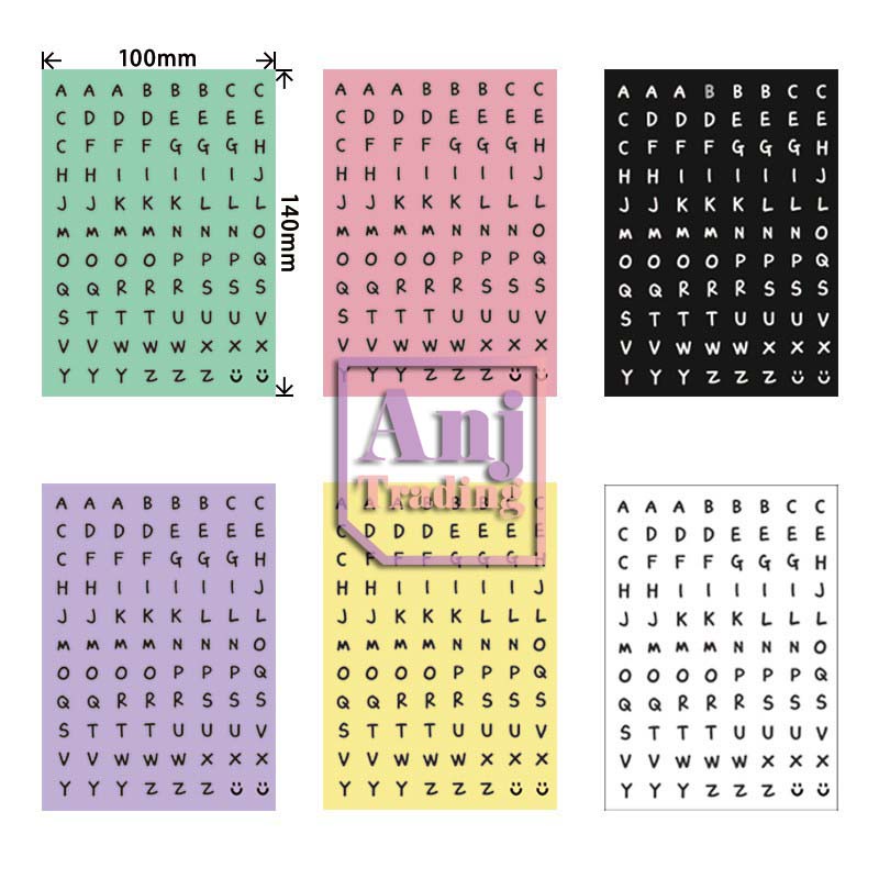 Alphabetical Aesthetic Letter Sticker Label Stickers Diary Scrapbooking ...