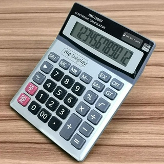 DM-1200V Electronic Calculator Office Slide Switch Big Display 12 Digits Stationery Office ...