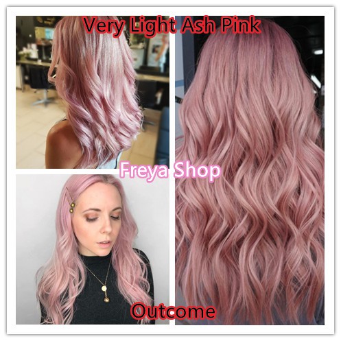 Very Light Ash Pink Permanent Hair Color Set ( 13/15 Bob Brand Hair Dye ...