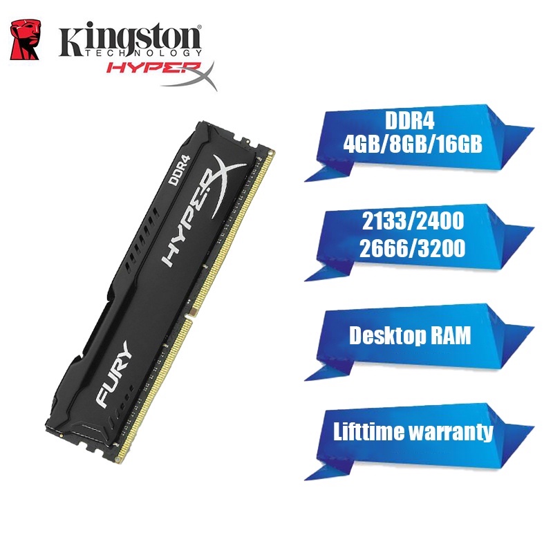 Kingston HyperX FURY ddr4 memory 4GB 8GB 16GB 2133/2400/2666/3200MHz DIMM desktop RAM pc memory ...