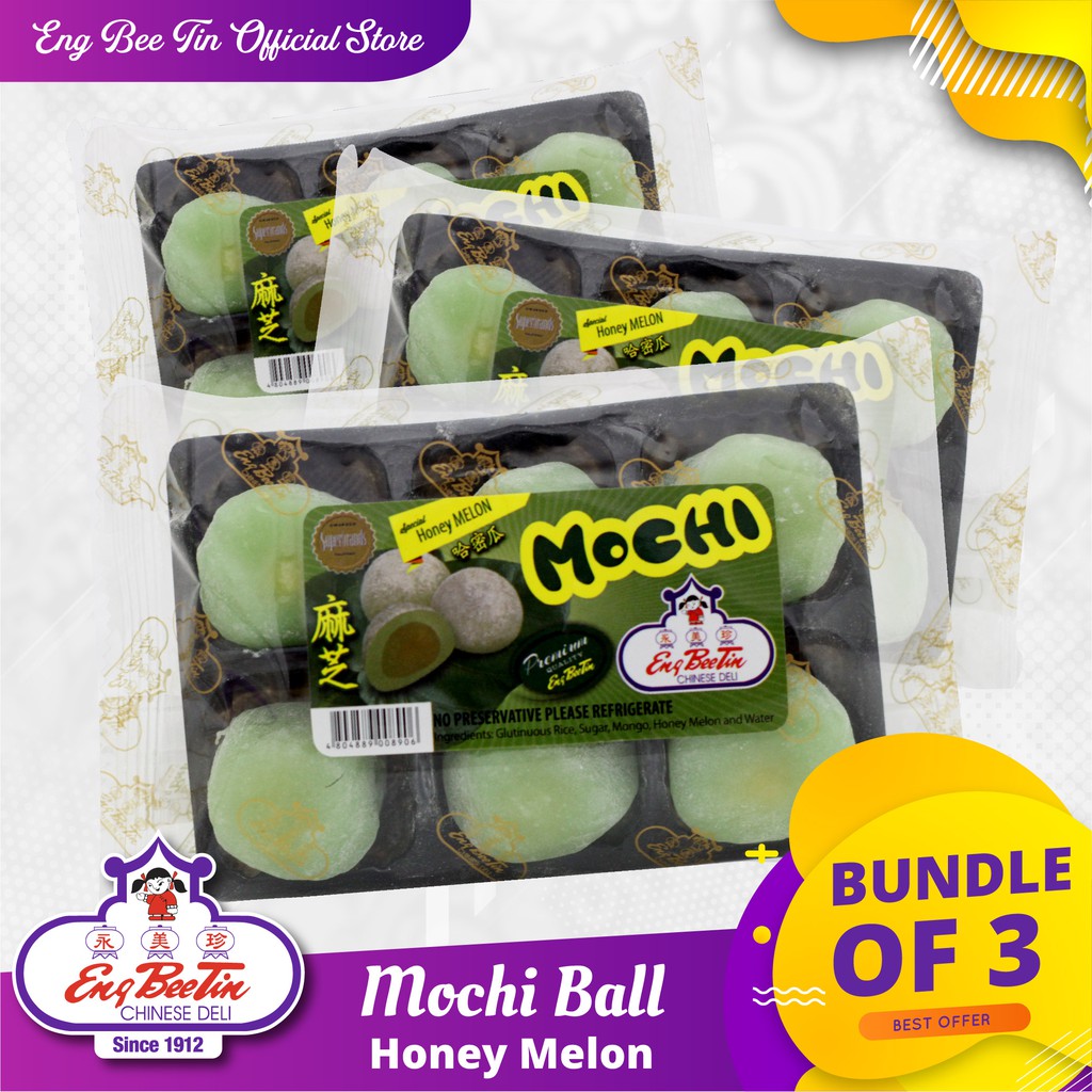 Eng Bee Tin Mochi Balls Honey Melon ( 3-pack ) | Shopee Philippines