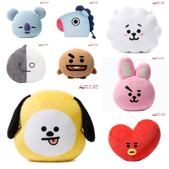 Bts BT21 Pillow Doll BTS Character Chimmy Chooky Shooky Van Rj Tata ...