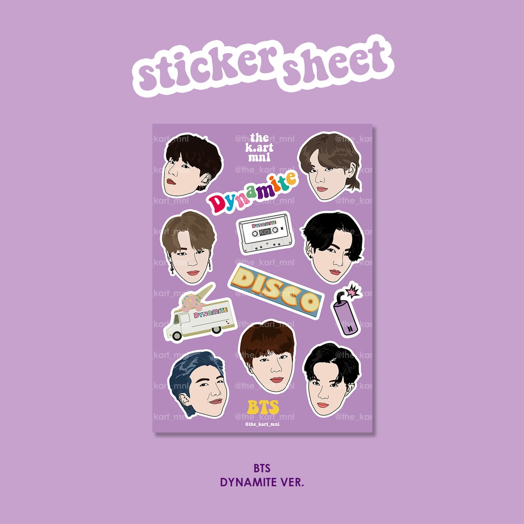 BTS DYNAMITE Ver. - STICKER SHEET | Shopee Philippines
