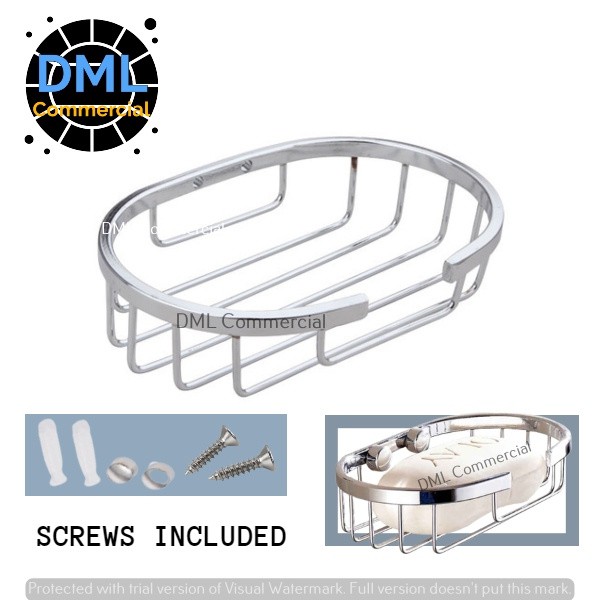 (DML-1314) 1PC Oval Glossy Stainless Wall Mounted Soap Rack | Shopee ...
