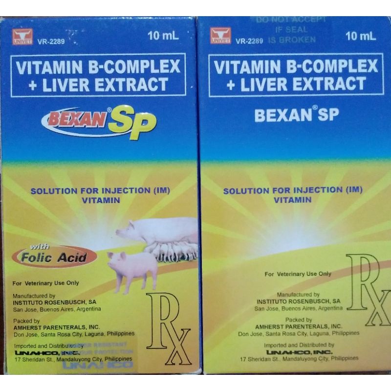 Univet - Bexan SP | Vitamin B Complex + Liver Extract with Folic Acid ...