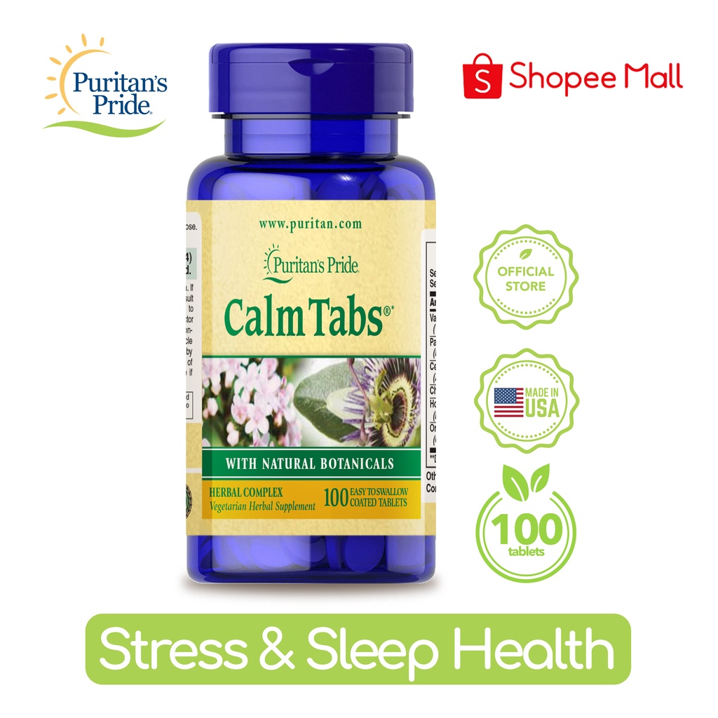 Puritan's Pride Calm Tabs 100 tablets | Shopee Philippines
