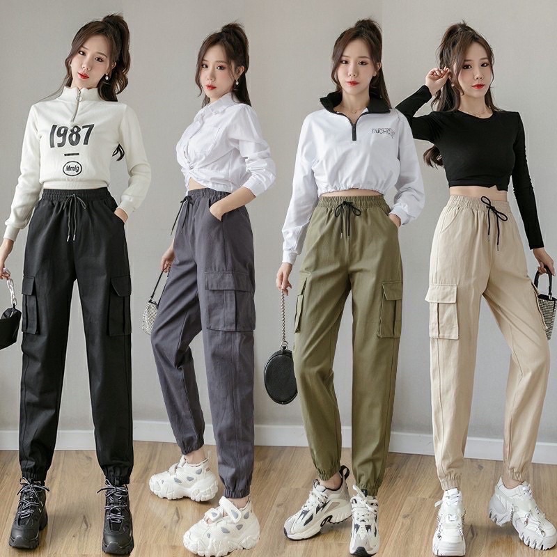 High Quality Cargo Pants For Women Jogger Pants With Pockets Hippie