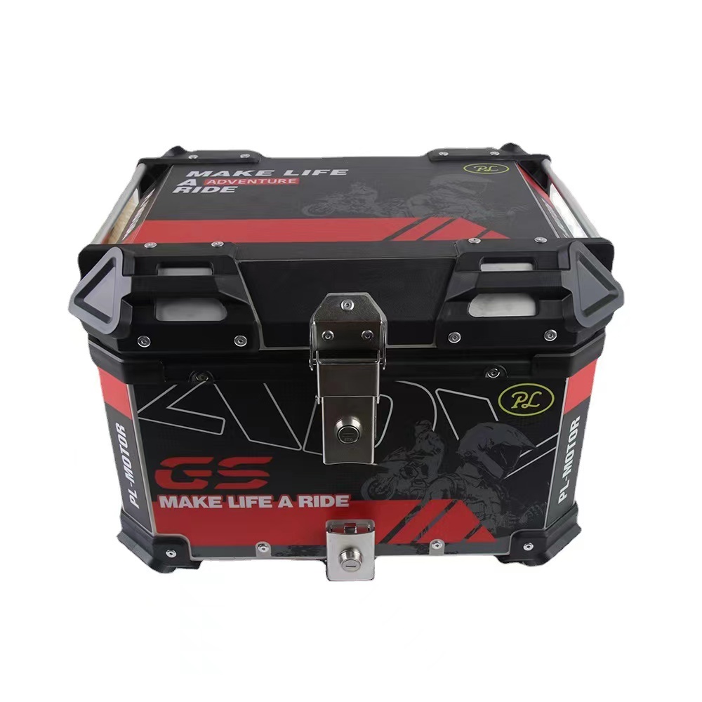 Motorcycle Alloy Top Box Tail Box 45 Liters Heavy Duty Universal ...
