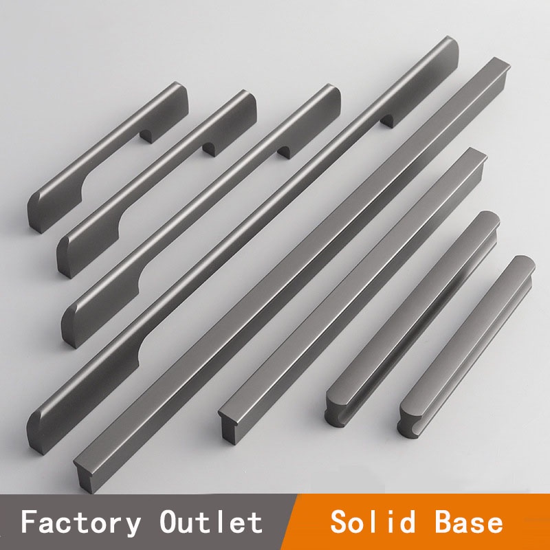 Nordic Style Gray Handle Cabinet Wardrobe Cabinet Door Drawer Handle ...