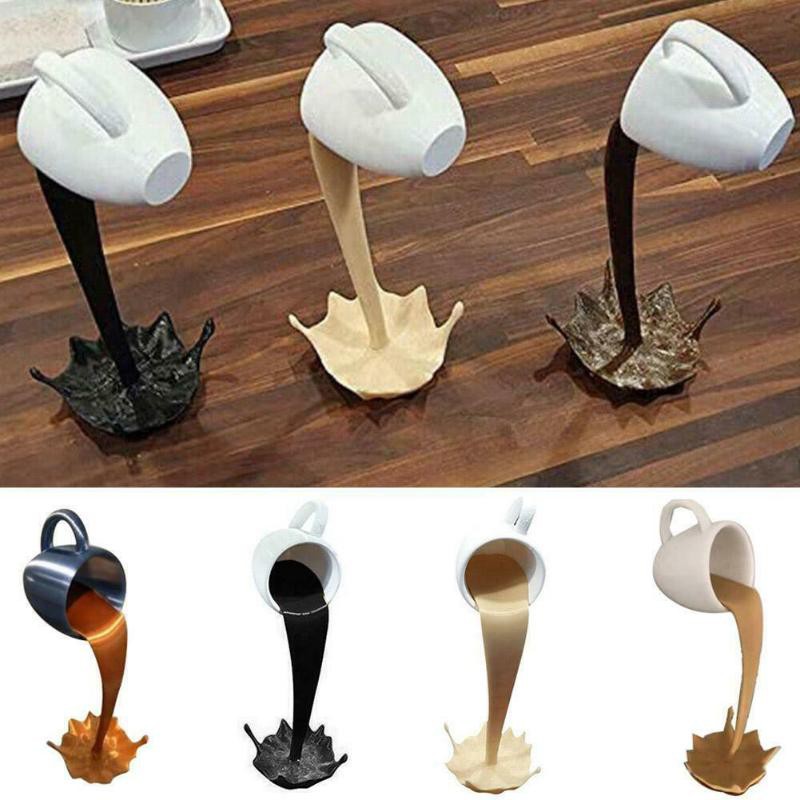 Floating Spill Coffee Cup Sculpture Kitchen Decor Spill Magic Pouring ...