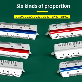 Deli Plastic Triangular Scale Ruler Interior Design Drawing ...