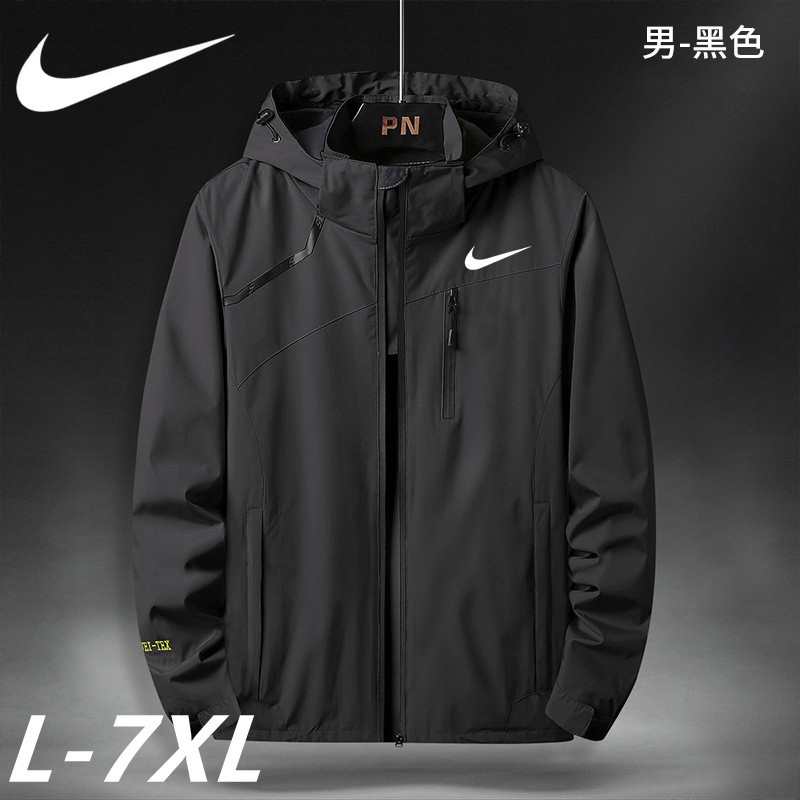 L-7XL Men Waterproof Jackets Hooded Windbreaker Outdoors Sports Coat ...