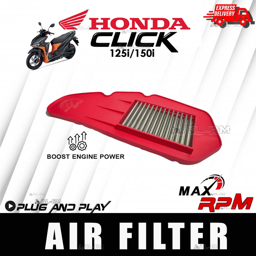 Honda Click MAX RPM Air Filter Plug and play 125i/150i Version 1 ...