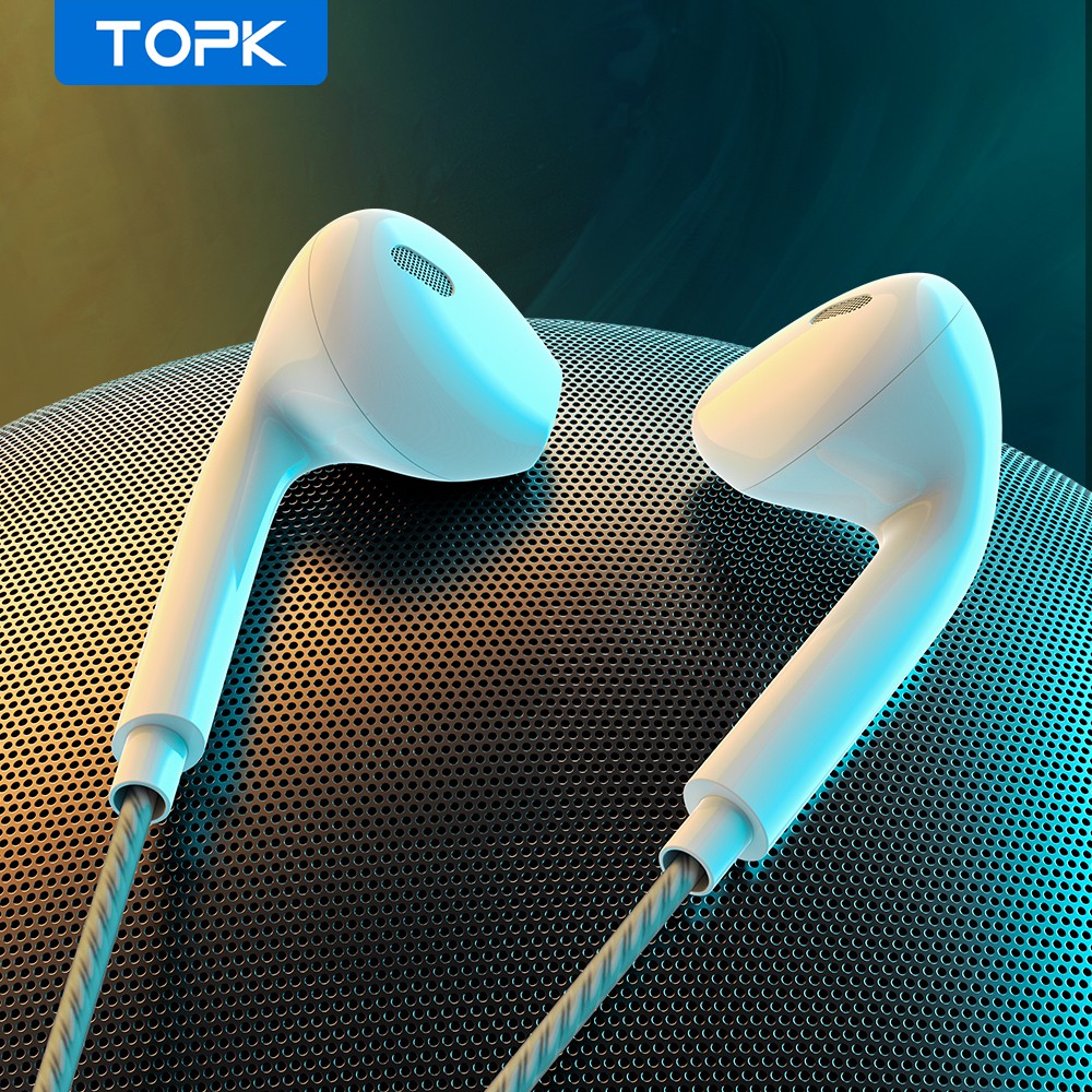 TOPK F20 Noise Isolating In-Ear Earphones Headphones With Microphone ...