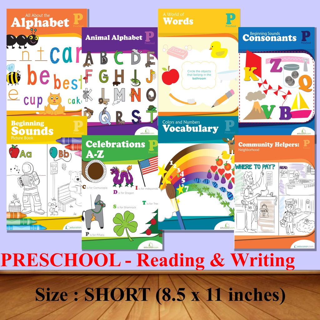 PRESCHOOL READING & WRITING (Worksheets / Workbooks) | Shopee Philippines