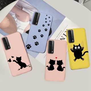 Huawei Y7A Case Cover Huawei P Smart 2021 PPA-LX2 Silicone Matte ...