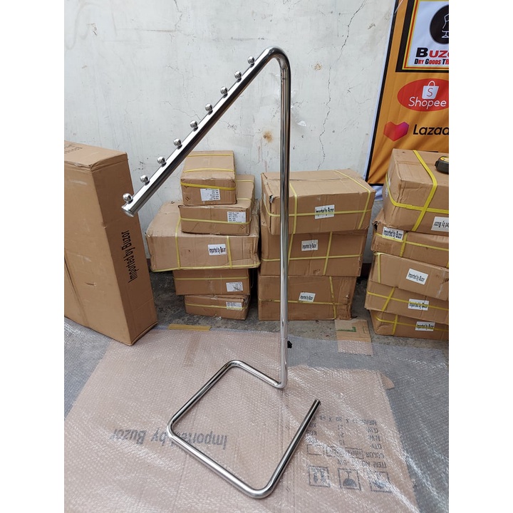 Rack Iron Clothing Rack with 9 beads | Shopee Philippines