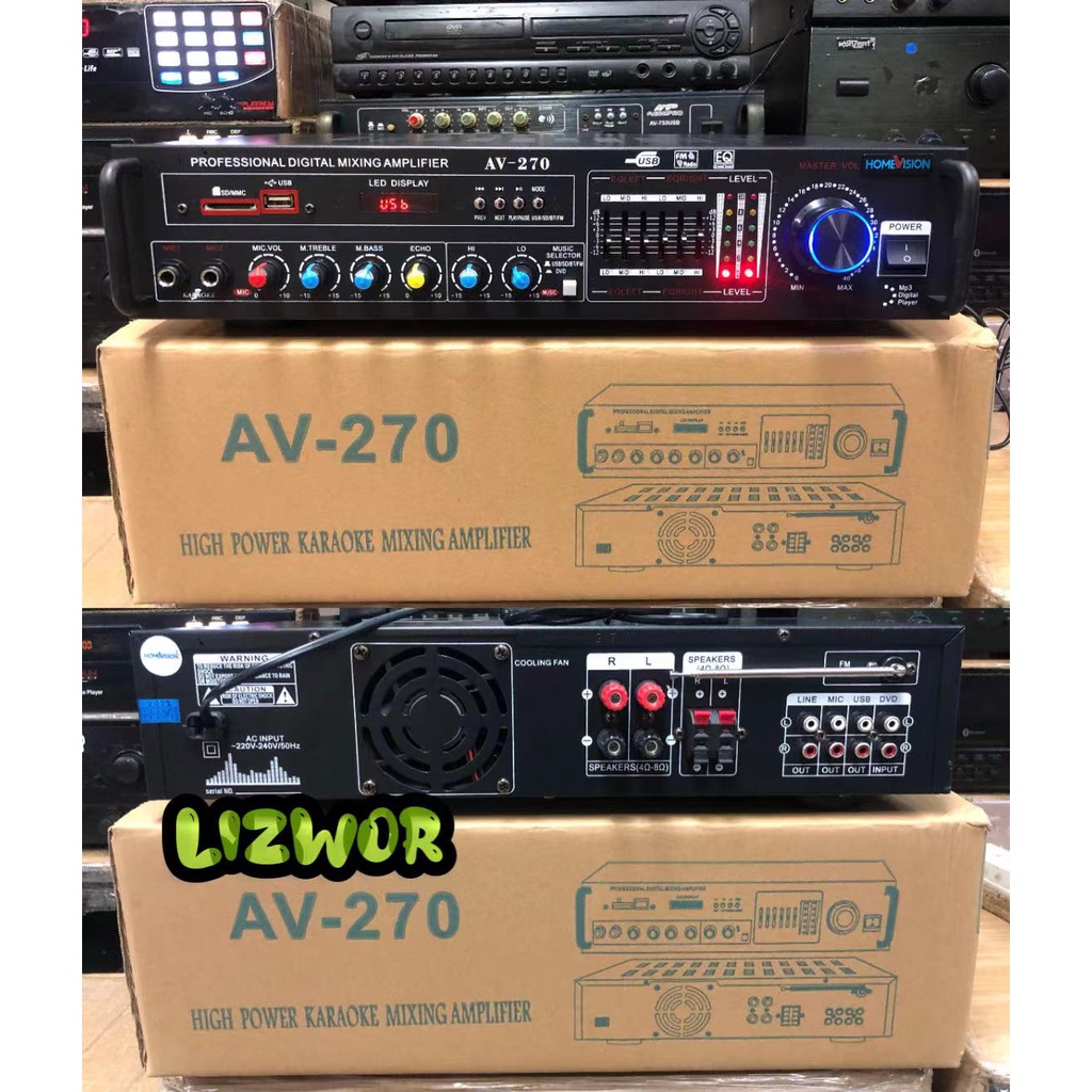 ORIGINAL HOMEVISION/Joson/Lexing AV-270 High power Amplifier w/ graphic ...