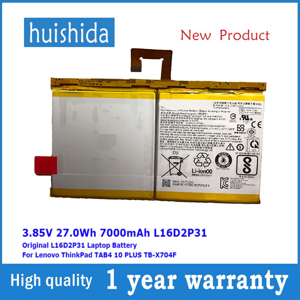 3.85 V 27wh 7000mAh L16D2P31 new original laptop battery for Lenovo ...
