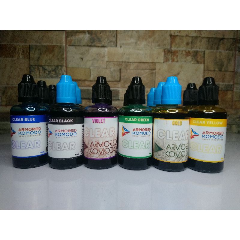 Armored Komodo Arkom Clear Colors Blue Black Violet Green Gold Yellow ...