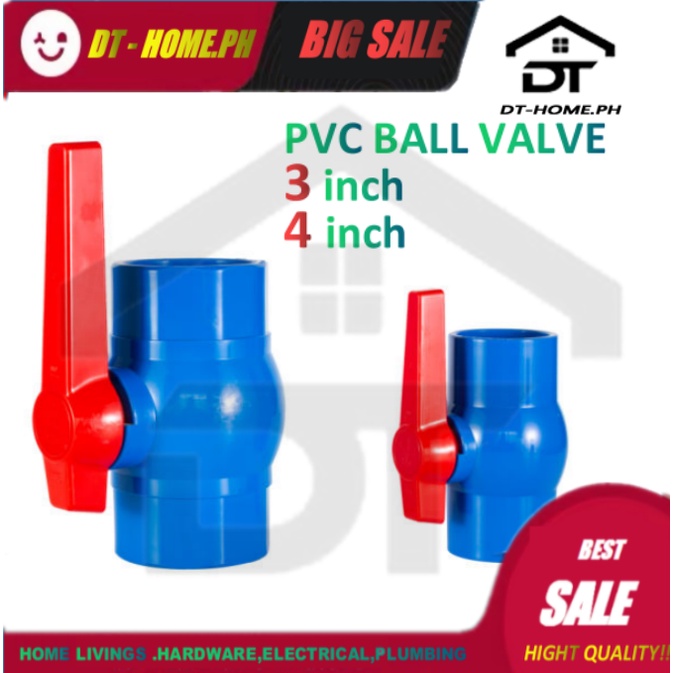 3inch and 4inch PLASTIC PVC Ball Valves Blue Gate Valve /Shower Valves ...