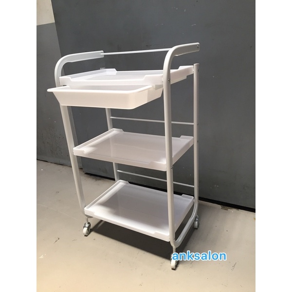 facial trolley 3 layer hard plastic layer spa use quality salon trolley ...