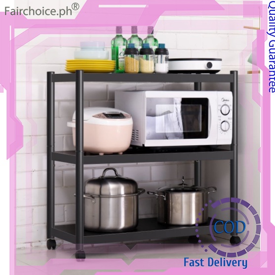 3-Tier Multi-Purpose Removable Kitchen Shelves Storage Racks cart ...