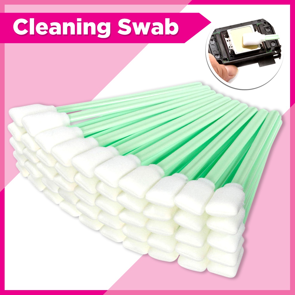 50Pcs Sponge Head Cleaning Cleaner Swab for All Large Format and Inkjet ...
