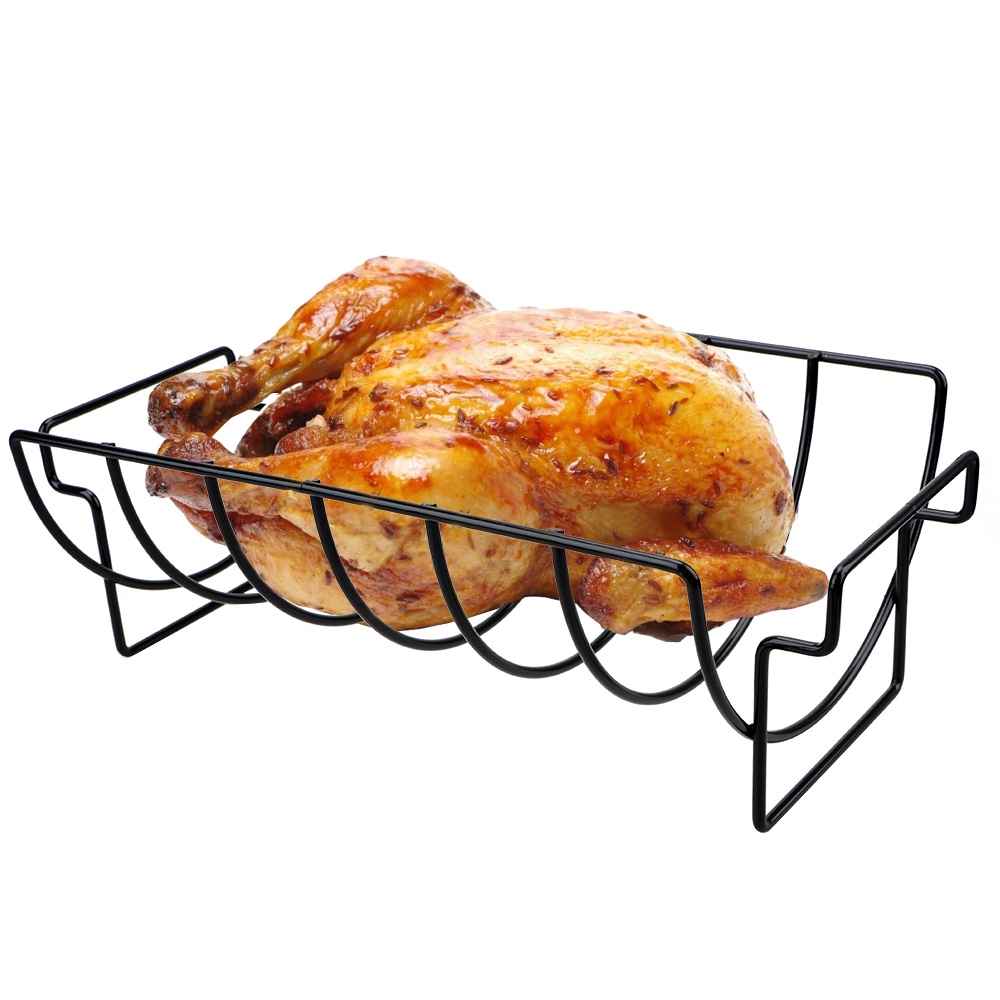 Roasting Rib Rotisserie Barbecue Grill Rack Steak Rack Holders Stand ...