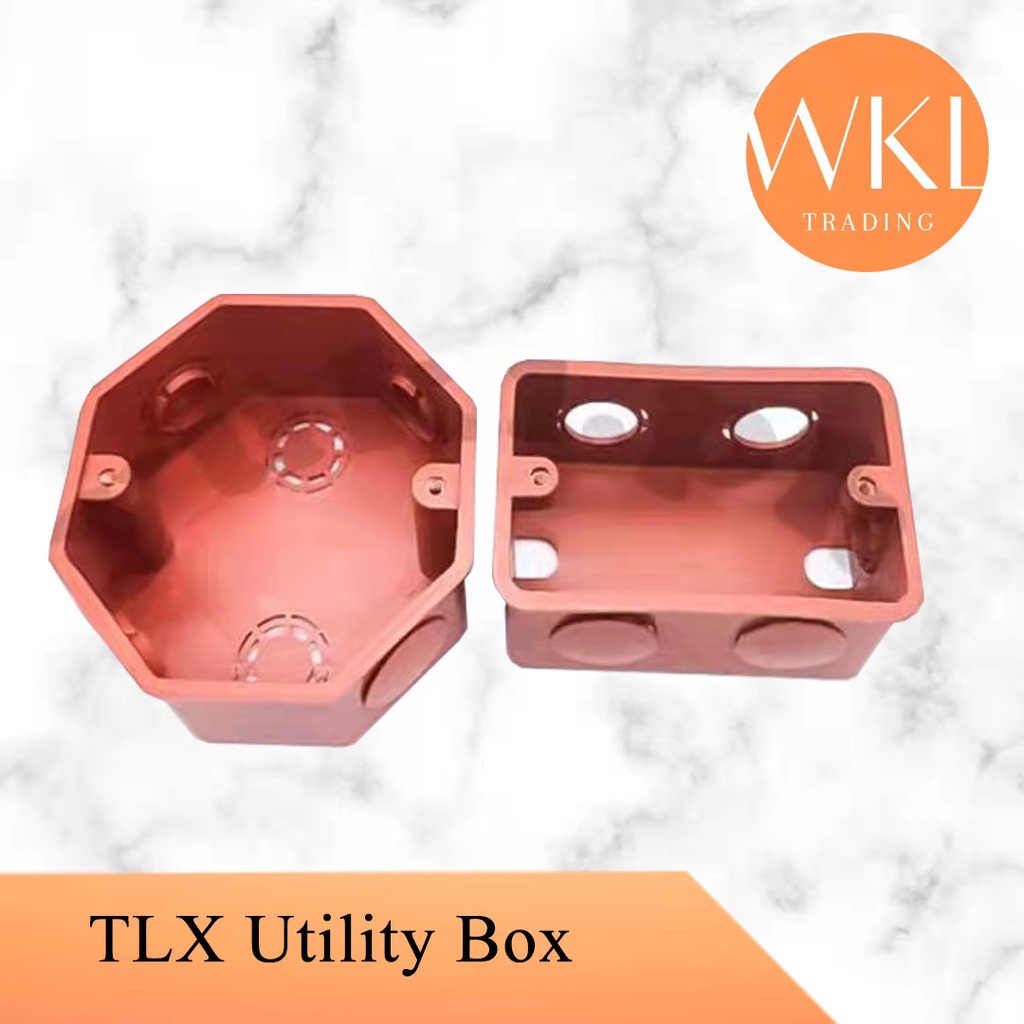 TLX PVC JUNCTION BOX w/ screw / UTILITY BOX ( sold per piece ) | Shopee ...