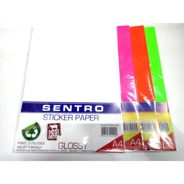 sticker paper A4 10pack x 10pcs | Shopee Philippines